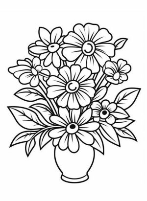 Desene si Planse de Colorat cu Flori pentru Copii - Sivy.ro ️