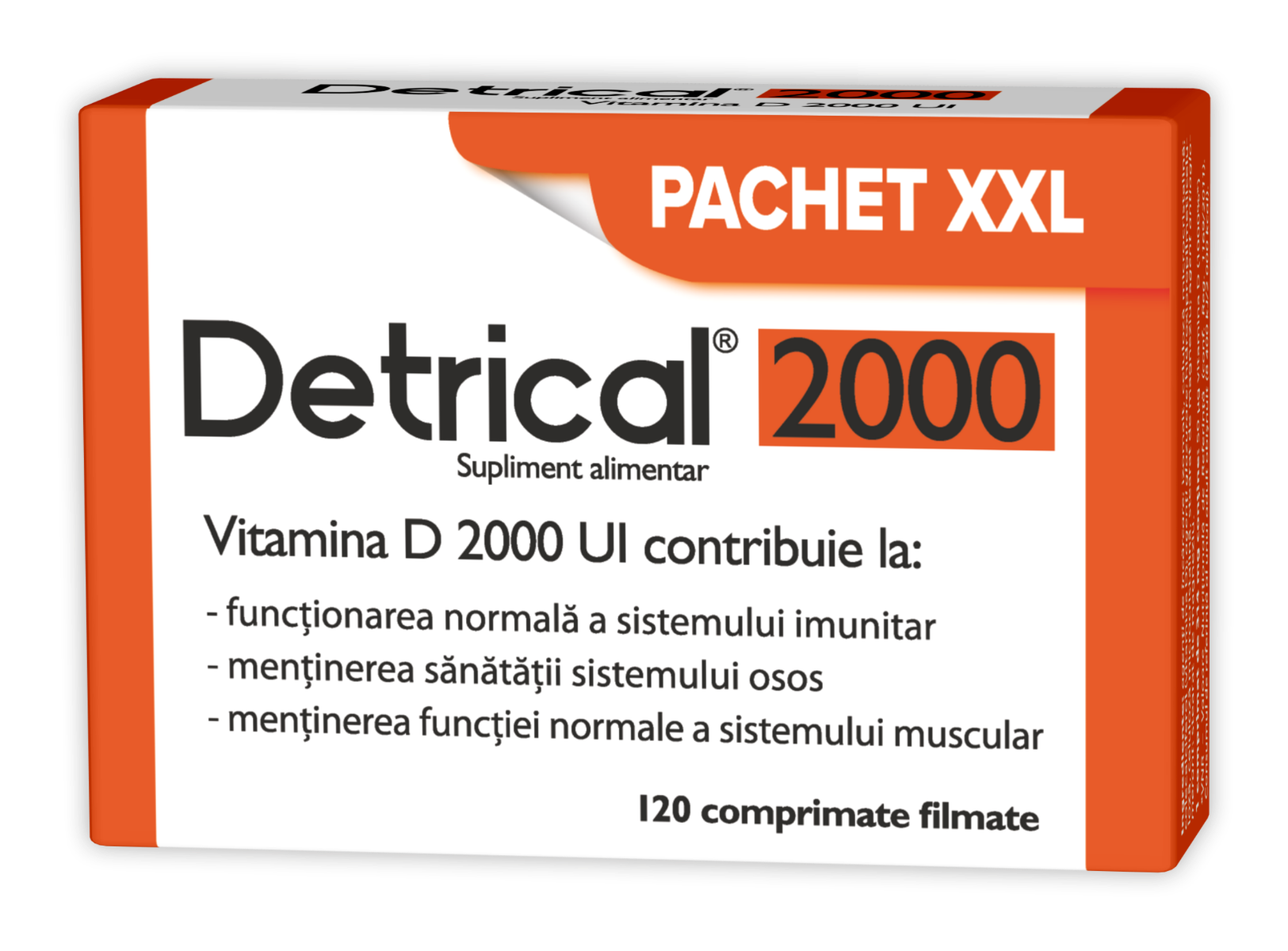 Dr.Max: Detrical Vitamina D3 2000 UI, 120 comprimate, Zdrovit - Sivy.ro